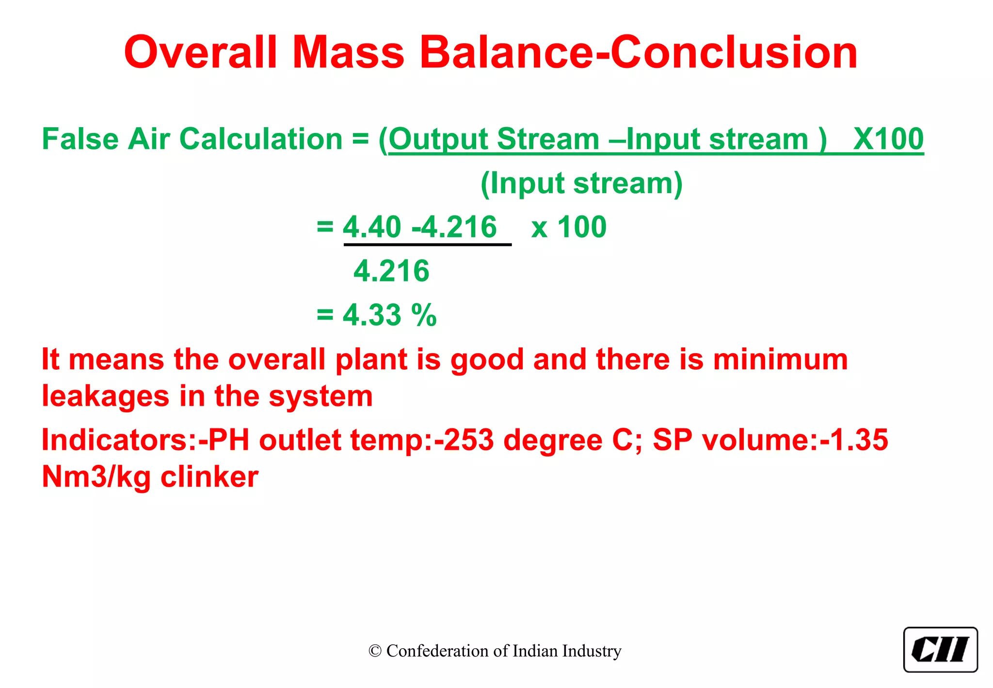 Heat & Mass Balance in Cement Plant | PDF