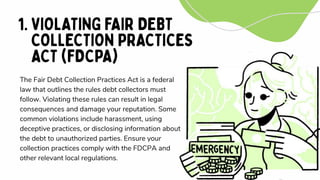 Hmbr Arc Share 5 Common Mistakes to Avoid in Debt Collection | PPTX