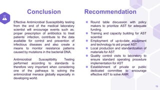 Effective Antimicrobial Susceptibility Testing; A path to solving AMR ...