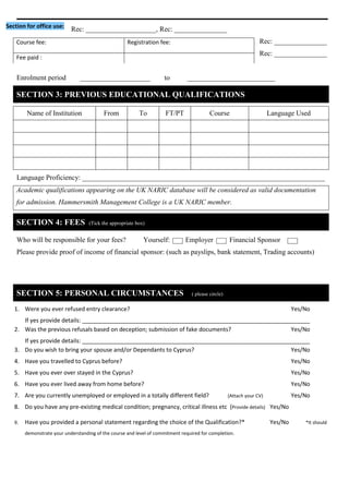 APPLICATION FORM-acca cyprus | PDF