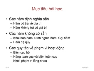 Hàm can bản | PPT