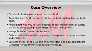 H & m case study | PPTX