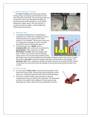 Hydraulic Jack Design