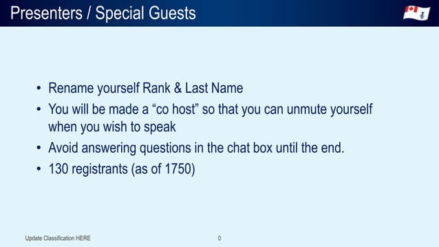 Pre-Deployment Briefing - HMCS Winnipeg - July 2020 | PPT