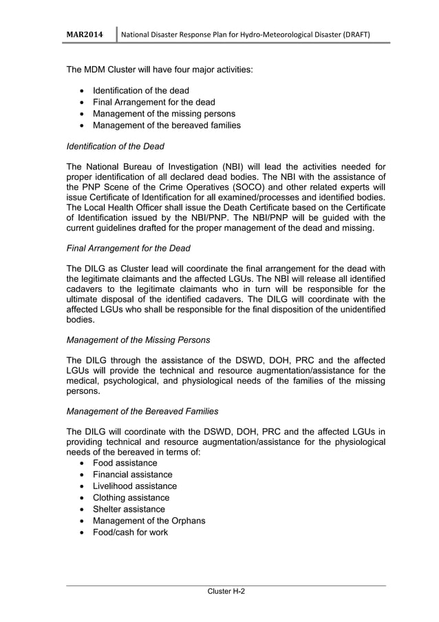 H mdm operations protocol 20140331 | DOC | Medical Health