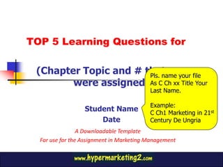 HM Downloadable Template For 10 Multiple Type Questions | PPTX