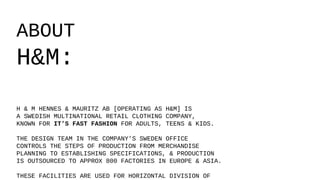 [Fake] H&M Fashion RFP | PPT