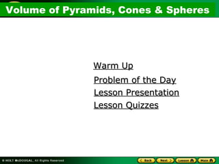 Hmh alg1 mod7 2&3 vol pyrds-cones-spheres-2016 | PPT