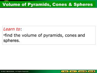 Hmh alg1 mod7 2&3 vol pyrds-cones-spheres-2016 | PPT