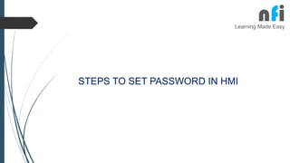 Hmi password protection | PDF