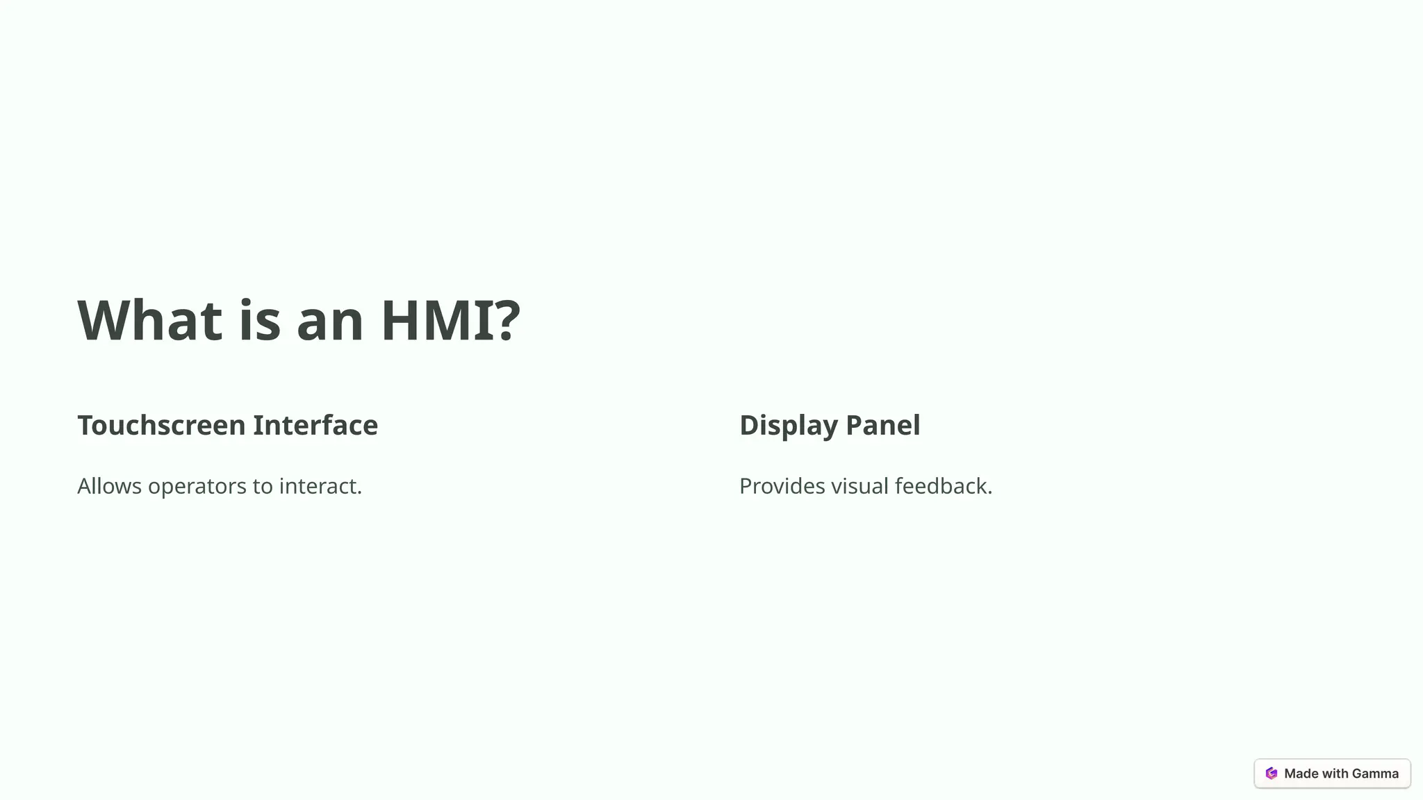 What is an HMI display panel and how does it work? | PPTX
