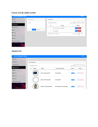 Alumni Management System | PDF