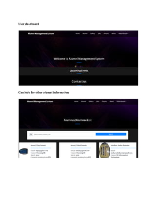Alumni Management System | PDF