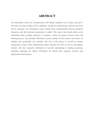 Alumni Management System | PDF