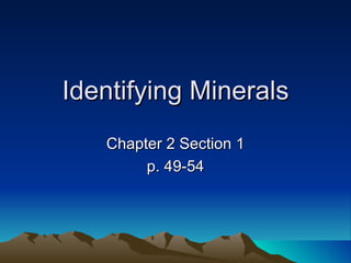 Identifying Minerals | PPT