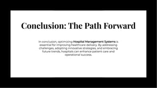 Hospital management system pretension with complete details | PPT