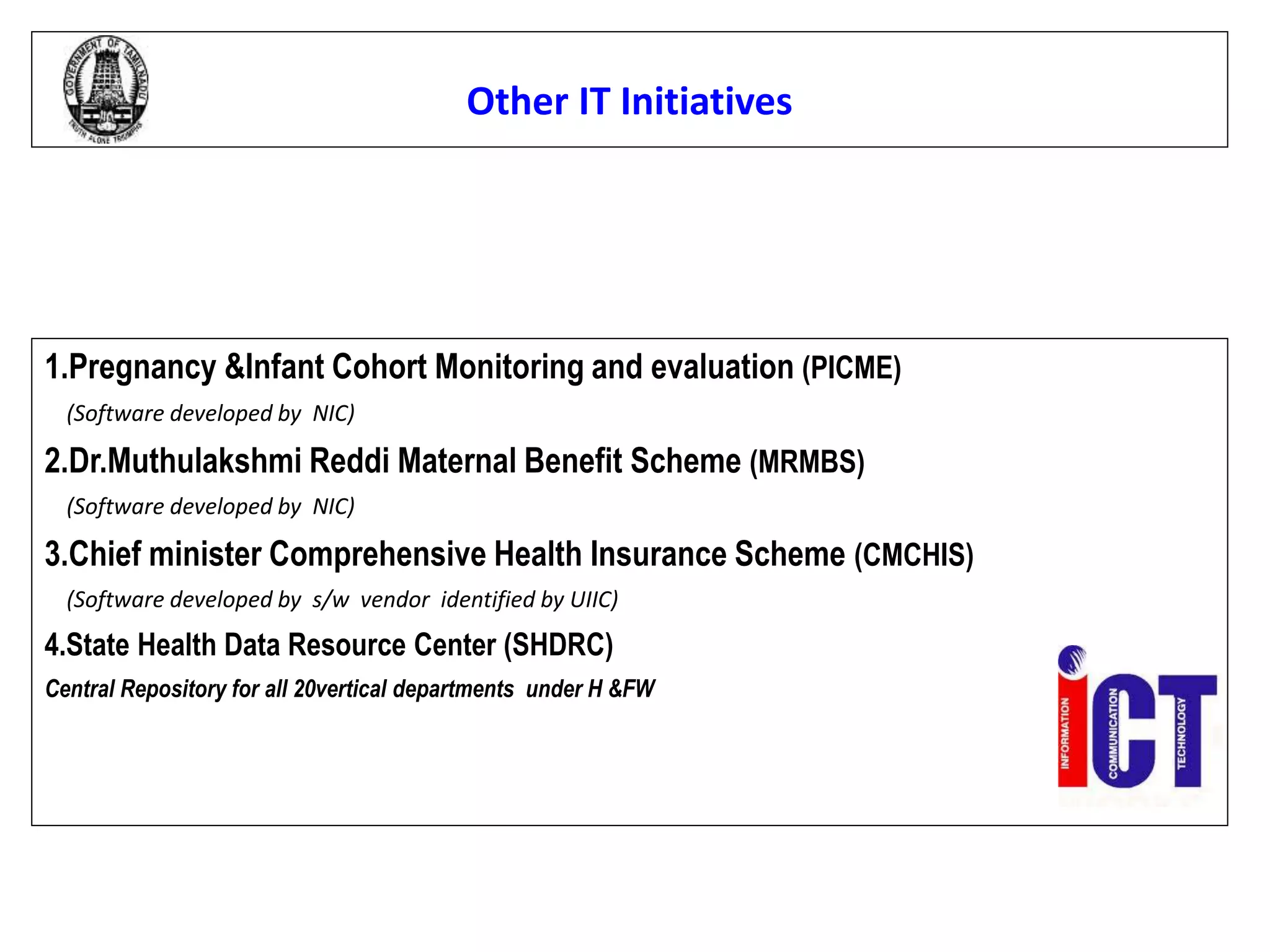 HEALTH MANAGEMENT INFORMATION SYSTEM - TAMILNADU HEALTH SYSTEM PROJECT ...