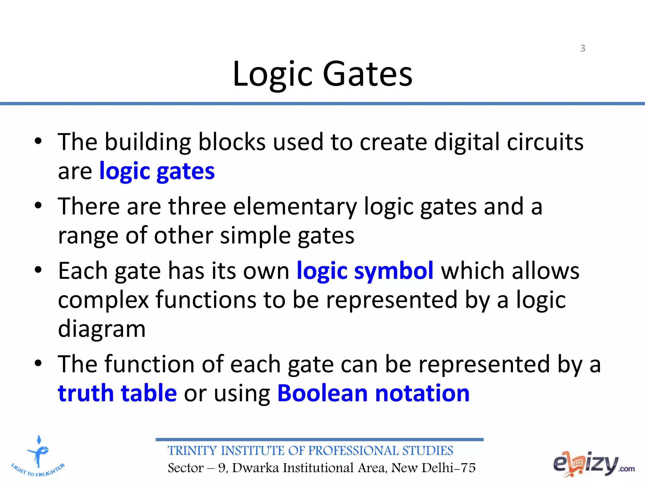 Digital Electronics Logic Gates Pptx Programming Languages Computing
