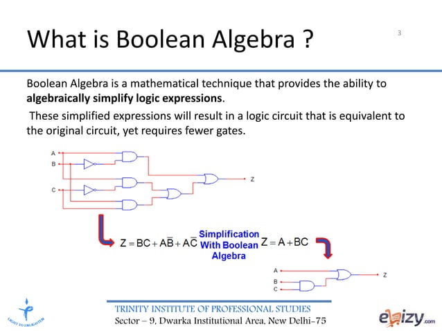 Digital Electronics Boolean Algebra Pptx