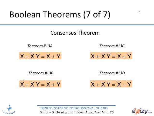 Digital Electronics Boolean Algebra