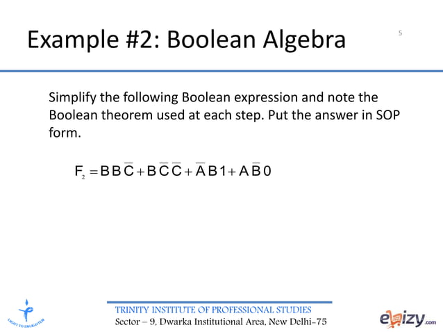 DIGITAL ELECTRONICS- Boolean Algebra | PPTX