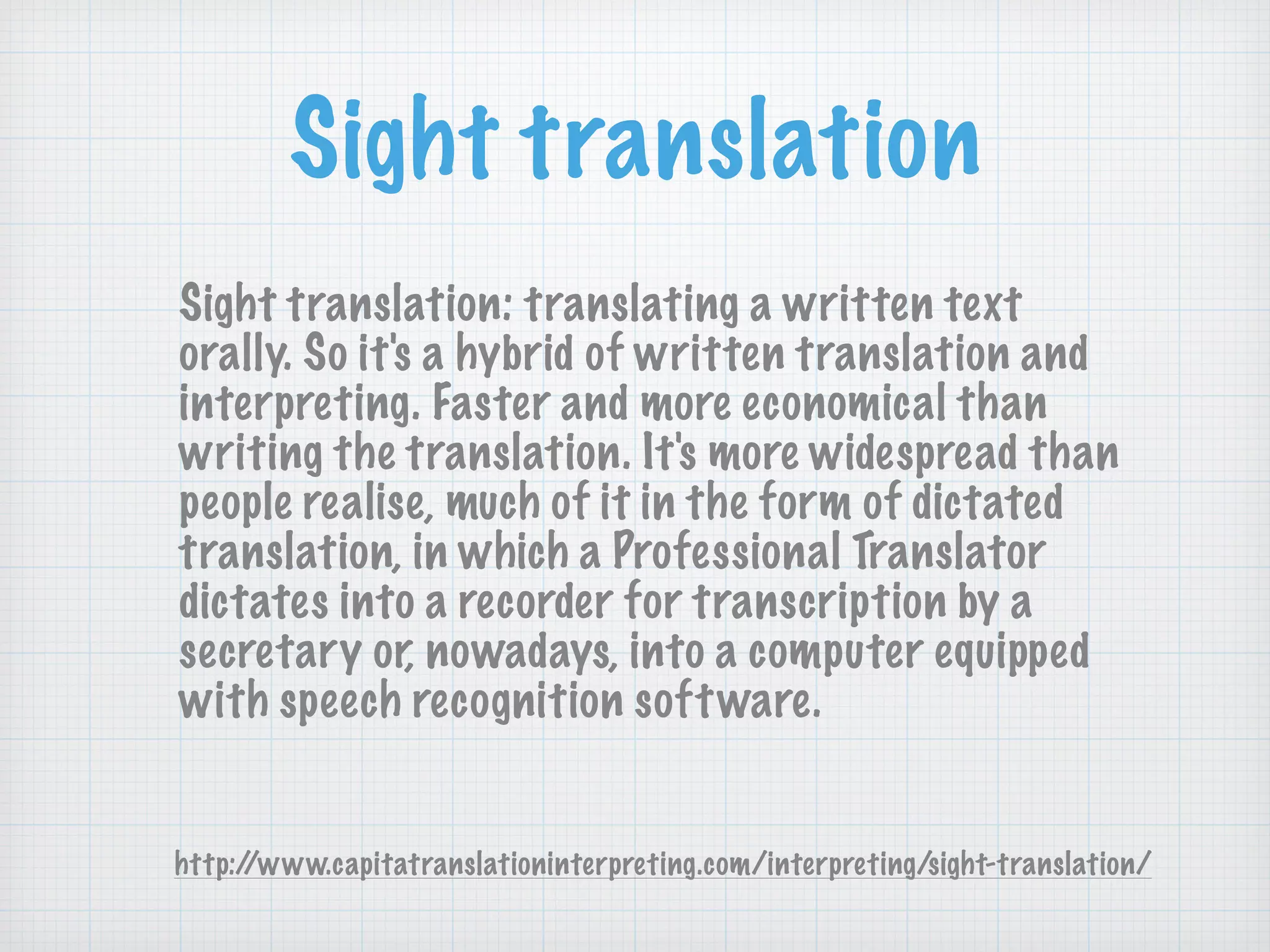 Sight translation | PDF