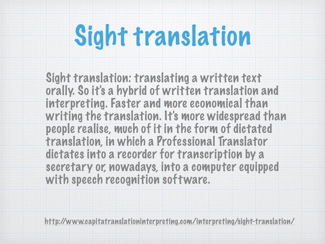 Sight translation | PDF | Technology & Computing
