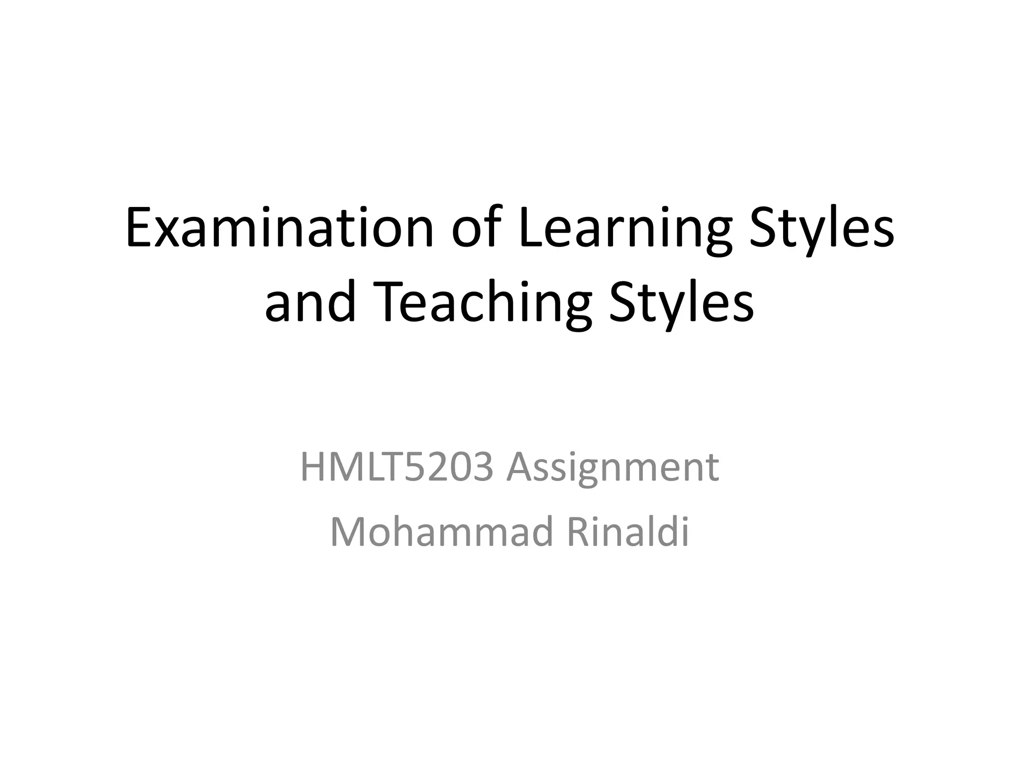 [Hmlt5203] assignment1 m rinaldi | PPT