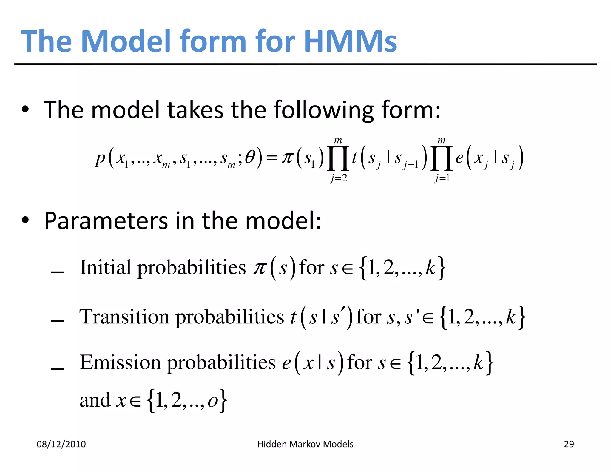Hidden Markov Models | PDF