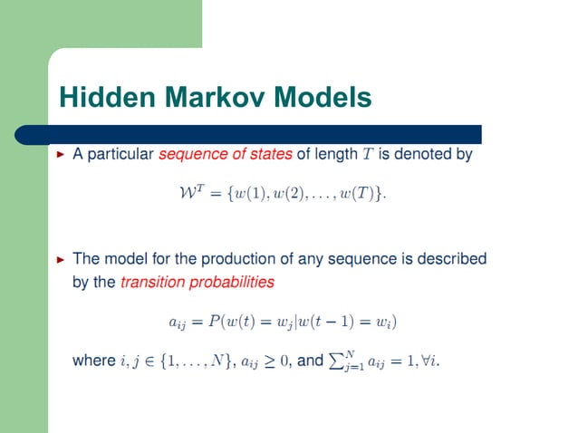 Hidden markov model ppt
