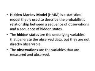 hidden markov model presentation best resources | PPTX