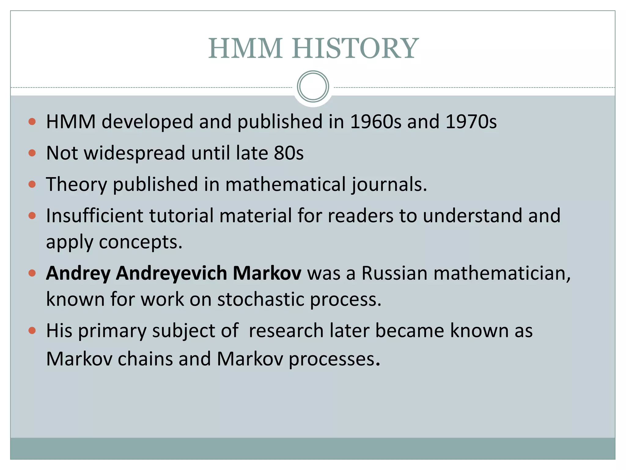 Hmm and neural networks | PPTX | Programming Languages | Computing
