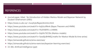 Inference in HMM and Bayesian Models | PPT