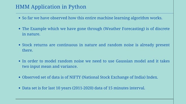 Hidden Markov Model And Its Application In Python Ppt
