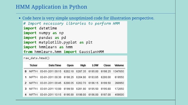 Hidden Markov Model And Its Application In Python Ppt
