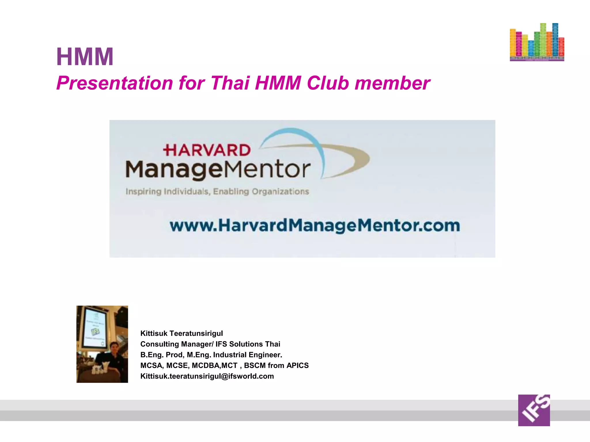 Hmm overview2011Jan19 | PPSX | Business Administration | Business