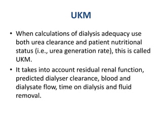 ADEQUACY OF HEMODIALYSIS | PPTX