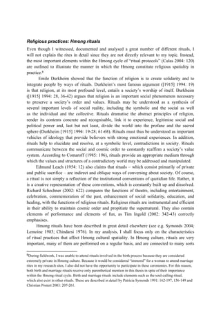 Hmong Cosmological Spaces And Religious Practices | PDF