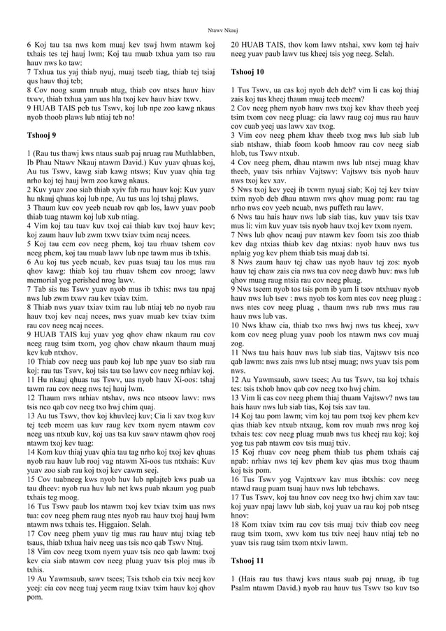 Hmong Daw - The Book of Psalms - Google Cloud Translation.pdf