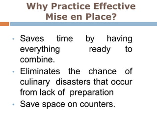 HMPE 10- lesson2 INTRODUCTION TO MISE EN PLACE | PPTX