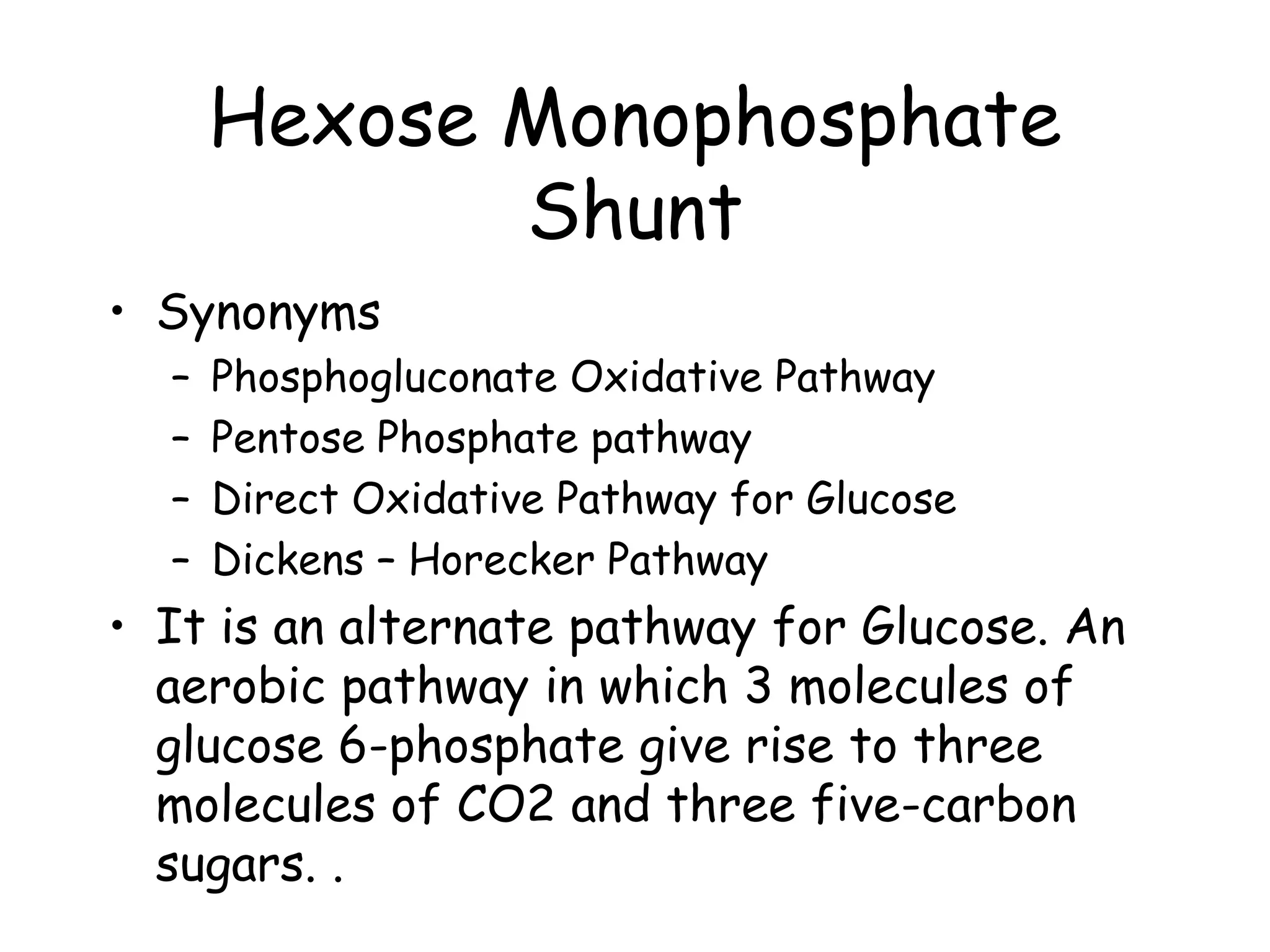 Hexose Monophosphate Shunt Pathway - HMP Pathway | PPT