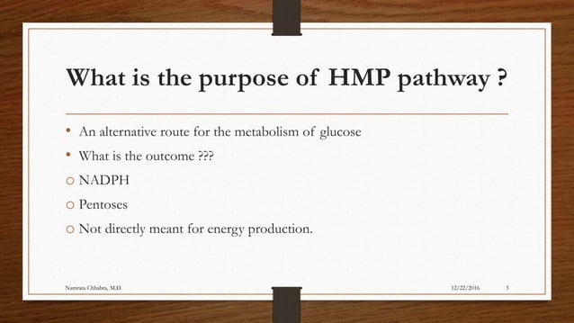 HMP Pathway- A Quick Revision | PPTX