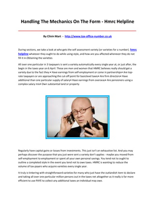 Hmrc helpline | PDF