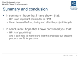 Project management and BPI | PPTX