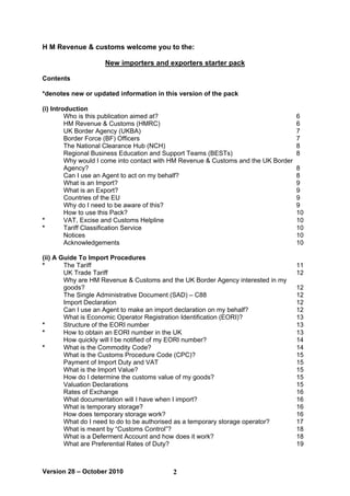 HMRC starter pack guide to import and export | PDF