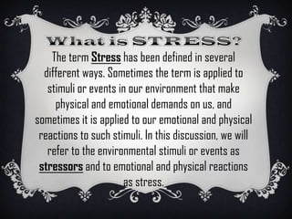 Stress (All about stress) | PPTX
