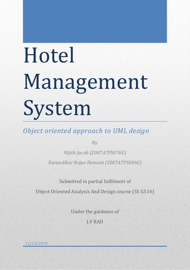 Hotel Management System Hotel Management System