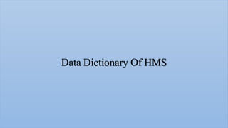 Hostel Management System(HMS) | PPTX