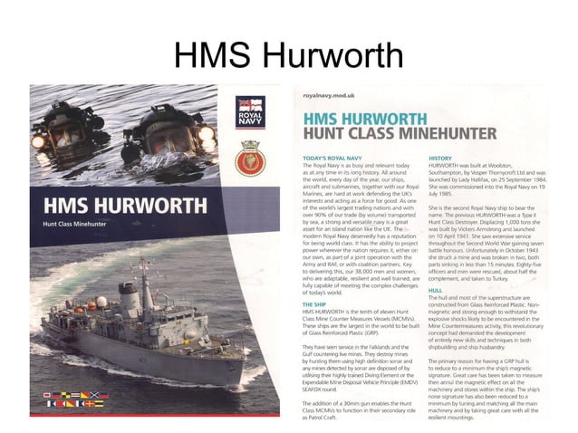 HMS Hurworth | PPT