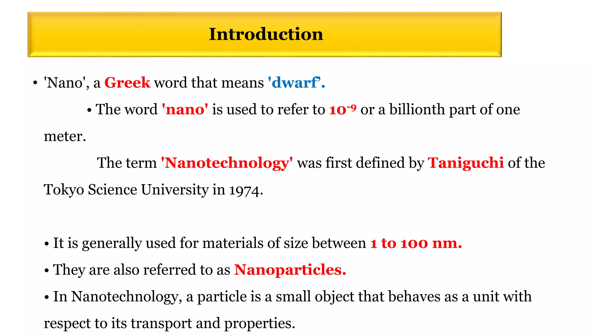 Nanotechnology: Origin, History and Principles | PPTX